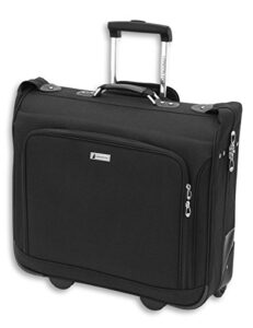 london fog buckingham 44-inch wheeled garment bag, black