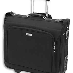 LONDON FOG Buckingham 44-Inch Wheeled Garment Bag, Black