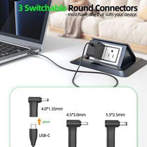 Charger for Asus Laptop, Ultra Compact (40% Smaller), Universal Replacement, Fast Charger, USB C & Round Connector, 65W, 45W, 33W