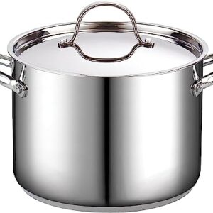 Cooks Standard 8-Quart Classic Stainless Steel Stockpot with Lid, 8-QT, Silver