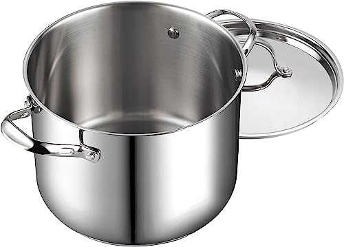 Cooks Standard 8-Quart Classic Stainless Steel Stockpot with Lid, 8-QT, Silver