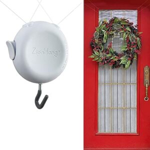 nearly invisible wreath hangers for front door by zipnhang - over the door hanger & door wreath hanger for front door decor - works on glass doors, screen doors, storm doors