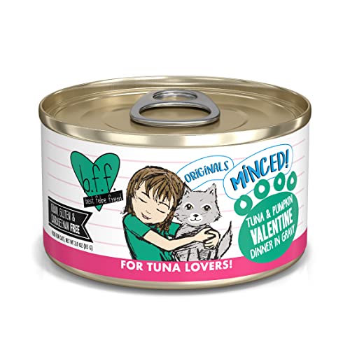 Weruva Best Feline Friend (B.F.F.) Tuna & Pumpkin Valentine with Tuna & Pumpkin in Gravy Cat Food, 3oz Can (Pack of 24)