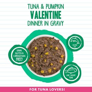 Weruva Best Feline Friend (B.F.F.) Tuna & Pumpkin Valentine with Tuna & Pumpkin in Gravy Cat Food, 3oz Can (Pack of 24)