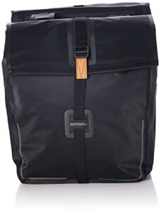 basil, urban dry double bag, double bag, solid black, 50 litre (17659)