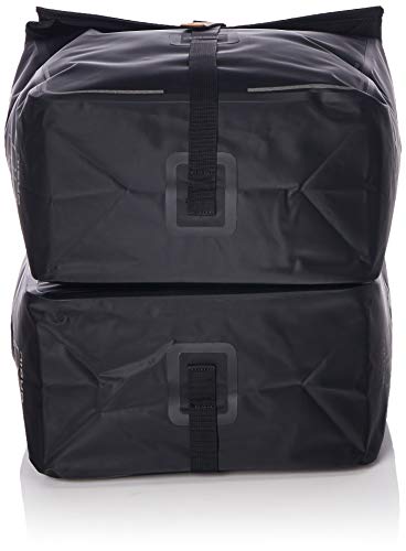 Basil, Urban Dry Double Bag, Double Bag, Solid Black, 50 Litre (17659)