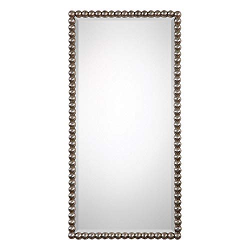 Uttermost Serna Antiqued Silver 16" x 32" Wall Mirror