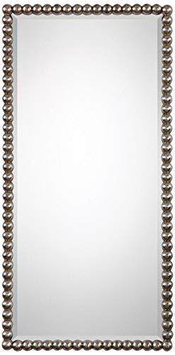 Uttermost Serna Antiqued Silver 16" x 32" Wall Mirror