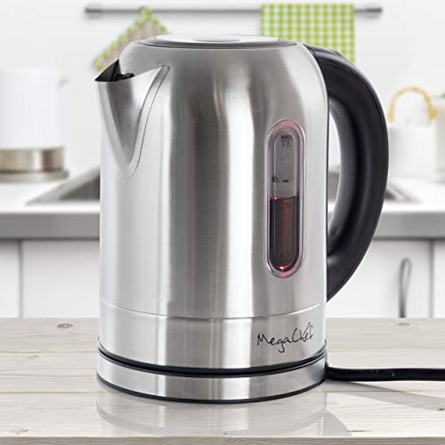 Mega Chef 1.7Lt. Stainless Steel Electric Tea Kettle With 5 Preset Temps