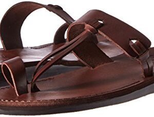 David - Leather Open Toe Sandal - Brown