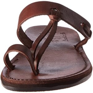 David - Leather Open Toe Sandal - Brown