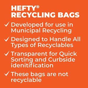 Hefty Recycling Trash Bags, Clear, 30 Gallon, 36 Count