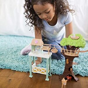 Barbie Doll & Playset, Animal Rescuer Theme with Vet Doll, 8 Animal Figures, Treehouse, Care Station, Rope Bridge & More (Amazon Exclusive)