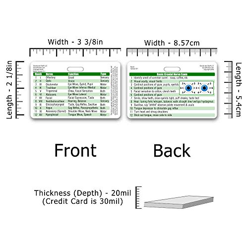 Cranial Nerve Exam Horizontal Badge Card (1 Card)