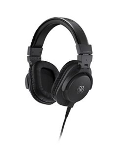 yamaha hph-mt5 studio headphones - foldable monitor headphones with 3m cable and 6.3mm standard stereo adapter plug, black