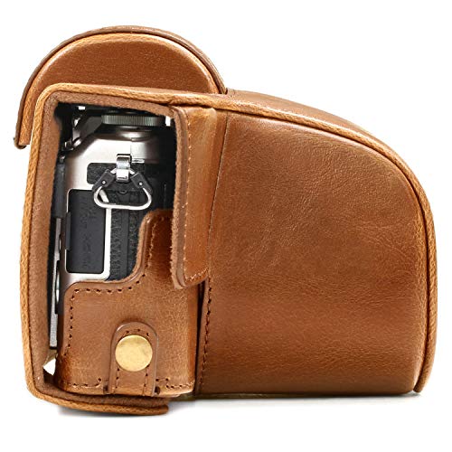 Megagear Olympus Pen E-Pl8 Ever Ready Leather Camera Case And Strap, With Battery Access - Light Brown - MG919