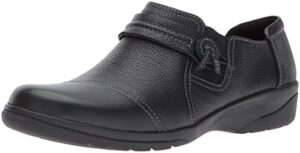 clarks women's cheyn madi loafer, black tumbled leather, 8.5 m us