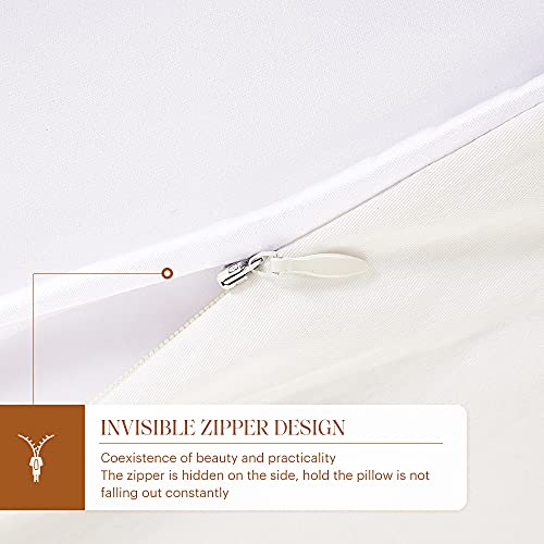 LILYSILK Natural Silk Pillowcase for Hair and Skin with Cotton Underside Standard 20x26 Inch White 1pc 19 Momme