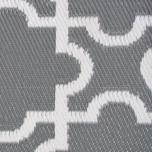 DII Reversible Outdoor Lattice Woven Rug, 4x6 Ft, Gray