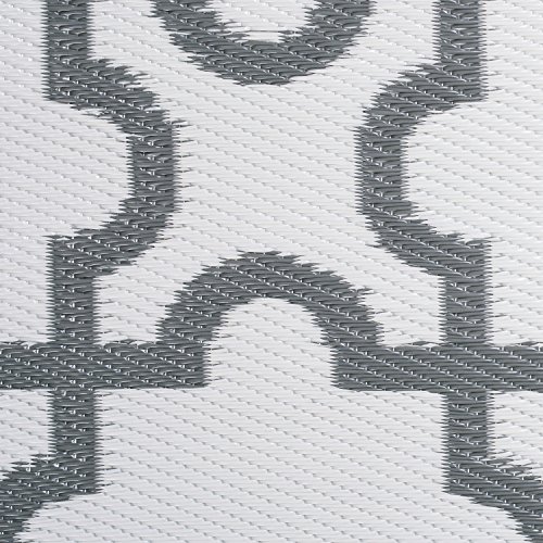 DII Reversible Outdoor Lattice Woven Rug, 4x6 Ft, Gray