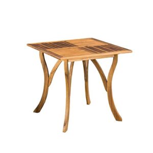 christopher knight home hermosa acacia wood square table, teak finish