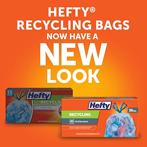 Hefty Recycling Trash Bags, Blue, 30 Gallon, 36 Count