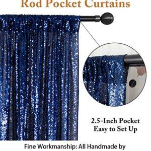 ShinyBeauty PHOTOBOOTH Background Best Choice-4FTx7FT-Sequin backdrops, Sequin Fabric,Wedding backdrops,Rust Backdrop,Sequin Curtains,Photography Backdrop (Buy it Now) (4FTx7FT, Navy Blue)