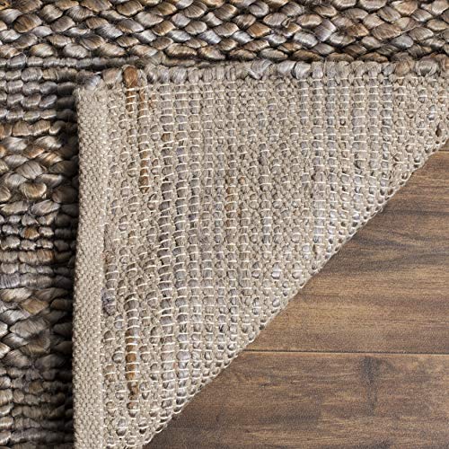 SAFAVIEH Natural Fiber Collection Accent Rug - 4' x 6', Beige, Handmade Braided Woven Jute, Ideal for High Traffic Areas in Entryway, Living Room, Bedroom (NF212B)