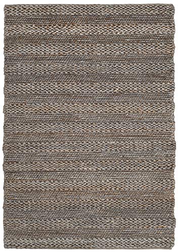 SAFAVIEH Natural Fiber Collection Accent Rug - 4' x 6', Beige, Handmade Braided Woven Jute, Ideal for High Traffic Areas in Entryway, Living Room, Bedroom (NF212B)