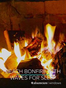 relaxing beach campfire 8 hours