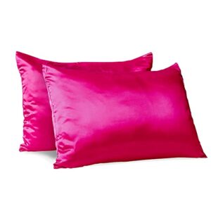 morning glamour 2 pack signature box pillowcases, fuschia