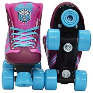 Epic Skates Can05 Kids Cotton Candy Quad Roller Skates, Purple, Youth 5, CottCan05