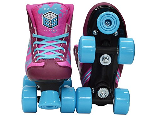 Epic Skates Can05 Kids Cotton Candy Quad Roller Skates, Purple, Youth 5, CottCan05