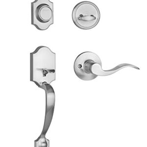 Dynasty Hardware DEN-HER-405-15L Denver Front Door Dummy Handleset, Satin Nickel, with Heritage Lever, Left Hand