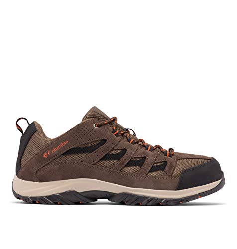 Columbia Mens Crestwood Hiking Shoe Breathable, High-Traction Grip, Camo Brown, Heatwave, 12 US