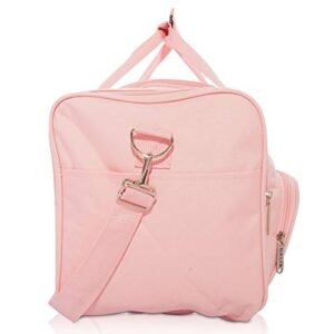 DALIX Signature Travel or Gym Duffle Bag in Pink Large