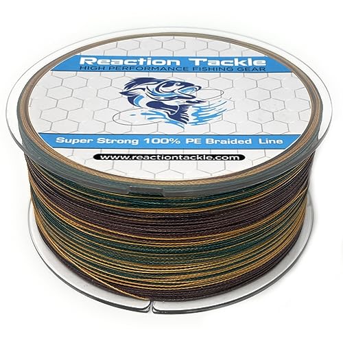 Reaction Tackle Braided Fishing Line Green Camo 10LB 150yd