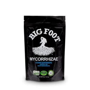 big foot water-in brew - soil drench and organic fertilizer | mycorrhizae + worm castings + kelp + azomite,+ biochar + humic acid - (4 oz)