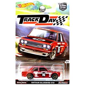 hot wheels 2016 car culture track day 5/5 - datsun bluebird 510 [maroon]