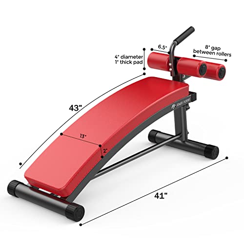 Gym-Quality Sit Up Bench with Reverse Crunch Handle - Solid Ab Workout Equipment for Your Home Gym. More Effective than an Ab Machine or Ab Roller. Get a Great Abdominal Workout at Home