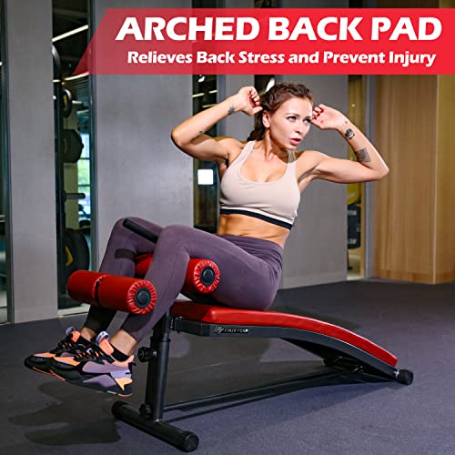 Gym-Quality Sit Up Bench with Reverse Crunch Handle - Solid Ab Workout Equipment for Your Home Gym. More Effective than an Ab Machine or Ab Roller. Get a Great Abdominal Workout at Home