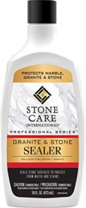 stone care international granite stone sealer - 16 ounce - for granite marble soapstone quartz quartzite slate limestone corian laminate tile countertop