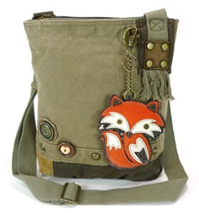 chala handbag canvas crossbody messenger bags - fox (olive)