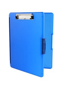 dexas 3517-j2728 slimcase 2 storage clipboard with side opening, royal blue