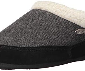 Acorn Women's Mule Ragg Slipper, Dark Charcoal Heather, Large Standard US Width US