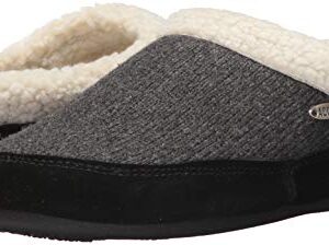 Acorn Women's Mule Ragg Slipper, Dark Charcoal Heather, Large Standard US Width US