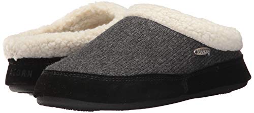 Acorn Women's Mule Ragg Slipper, Dark Charcoal Heather, Large Standard US Width US