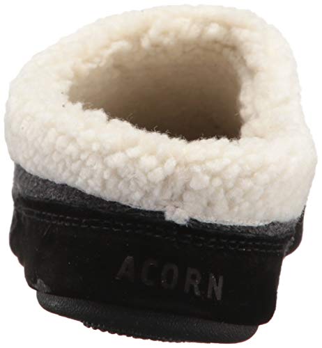 Acorn Women's Mule Ragg Slipper, Dark Charcoal Heather, Large Standard US Width US