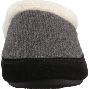 Acorn Women's Mule Ragg Slipper, Dark Charcoal Heather, Large Standard US Width US