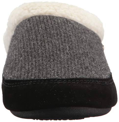 Acorn Women's Mule Ragg Slipper, Dark Charcoal Heather, Large Standard US Width US